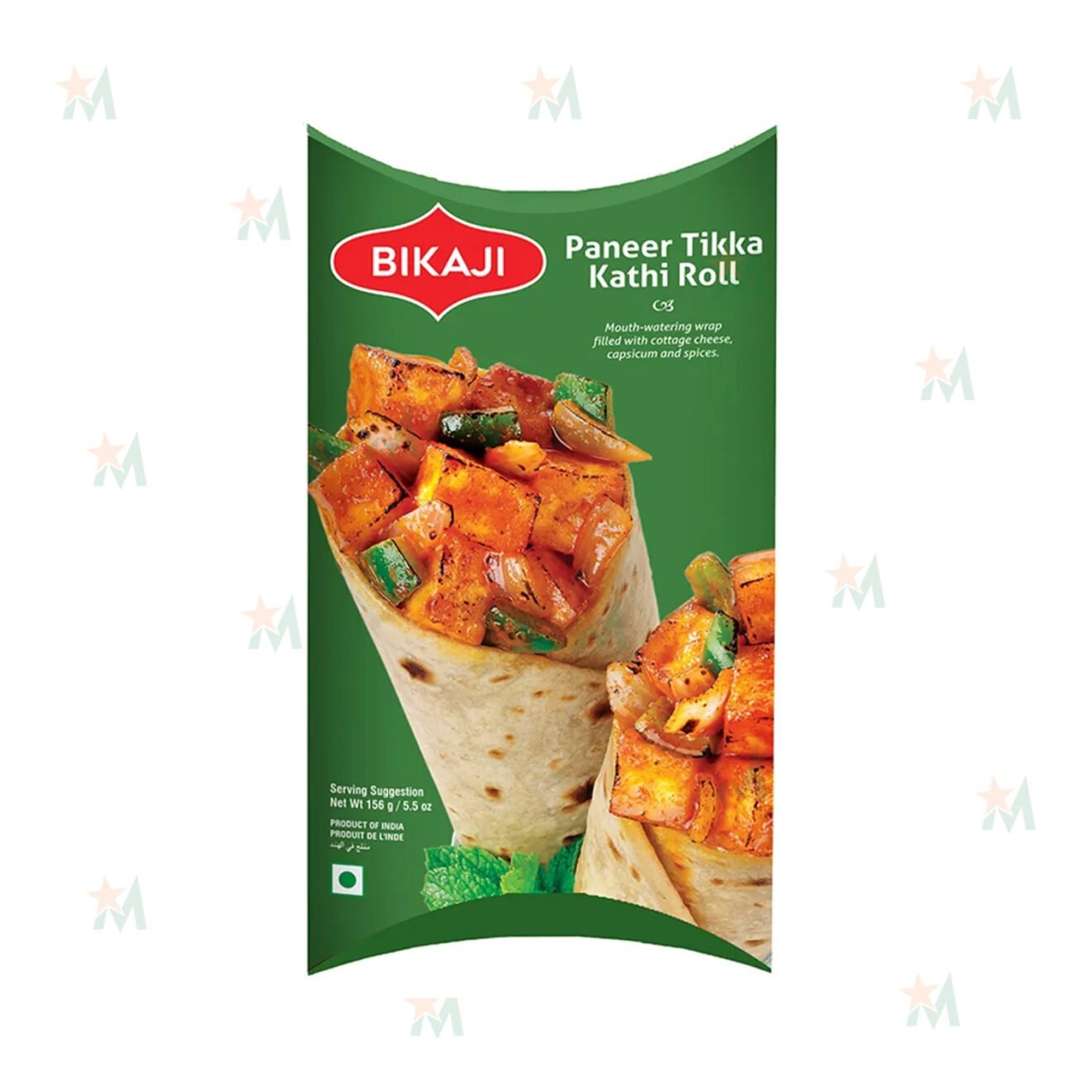 Buy Bikaji Kathi Roll Paneer Tikka 156 GM - Star Mart